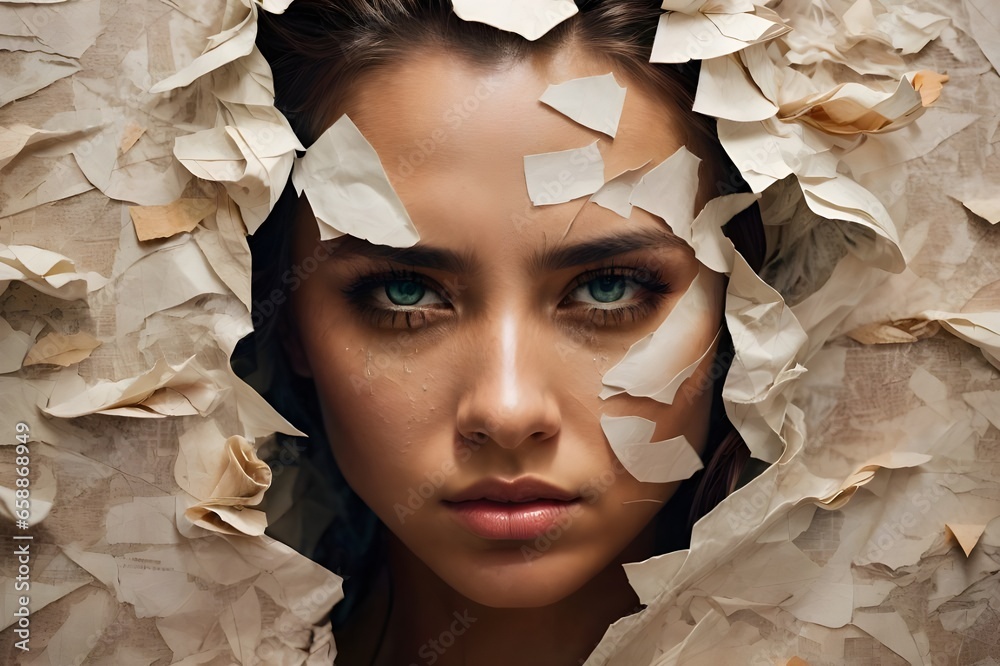 Pear the Paper around you and Explore the world- portrait of a ...