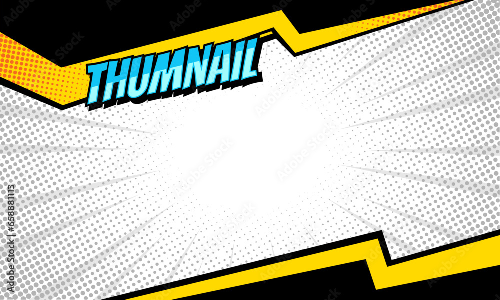 Comic cartoon thumbnail template background Stock Vector | Adobe Stock
