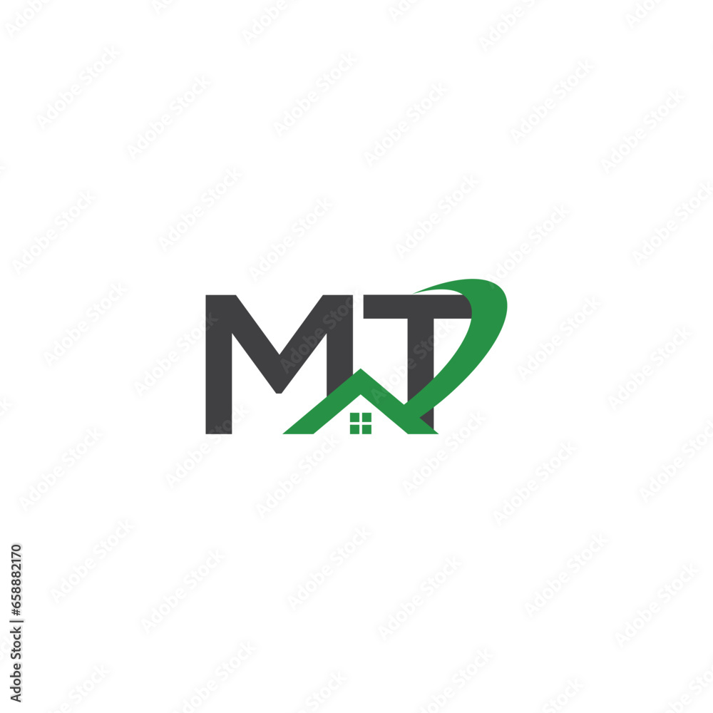 MT real estate logo. MT letter logo. MT real estate icon. MT Real ...