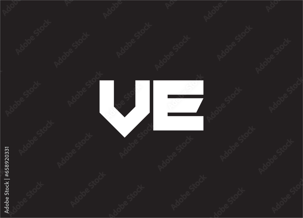 ve letter logo and monogram design Stock Vector | Adobe Stock