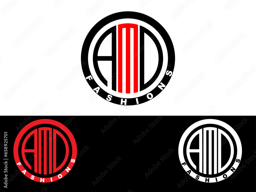 Vetor de AMD Round logo,best amd red and black,amd alphabet design ...