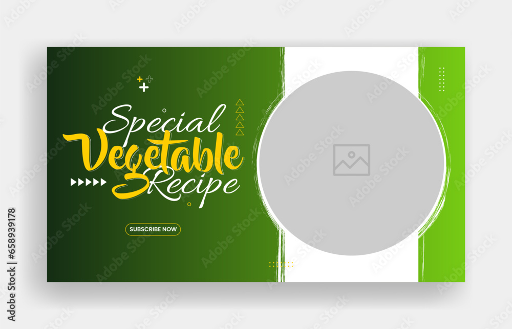 Food review YouTube thumbnail design template and web banner design ...