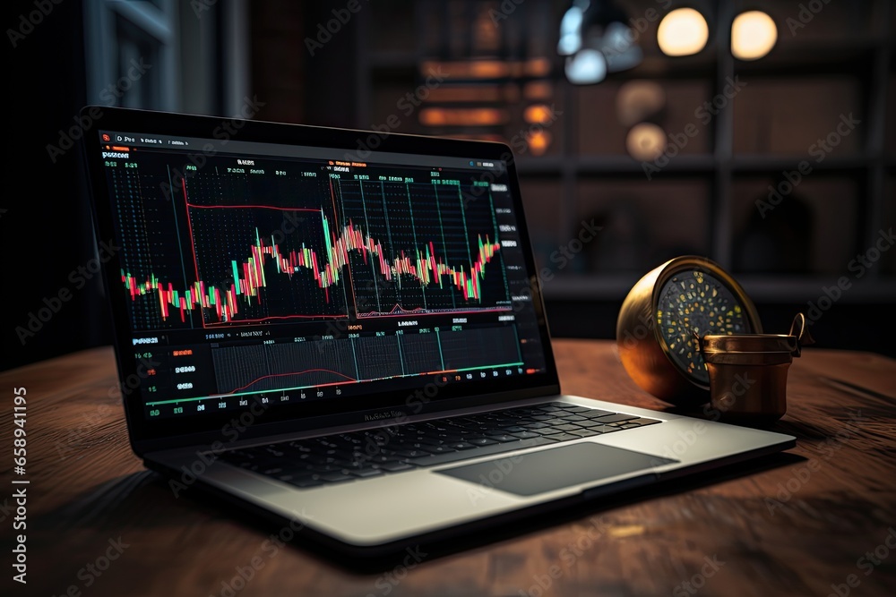 Stock market or forex trading graph and candlestick chart suitable for ...