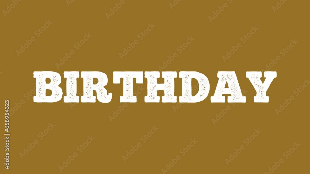 Happy Birthday Animation A Motion Animation Of A Happy Birthday Text
