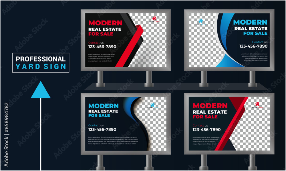 Yard sign design Stock Vector | Adobe Stock