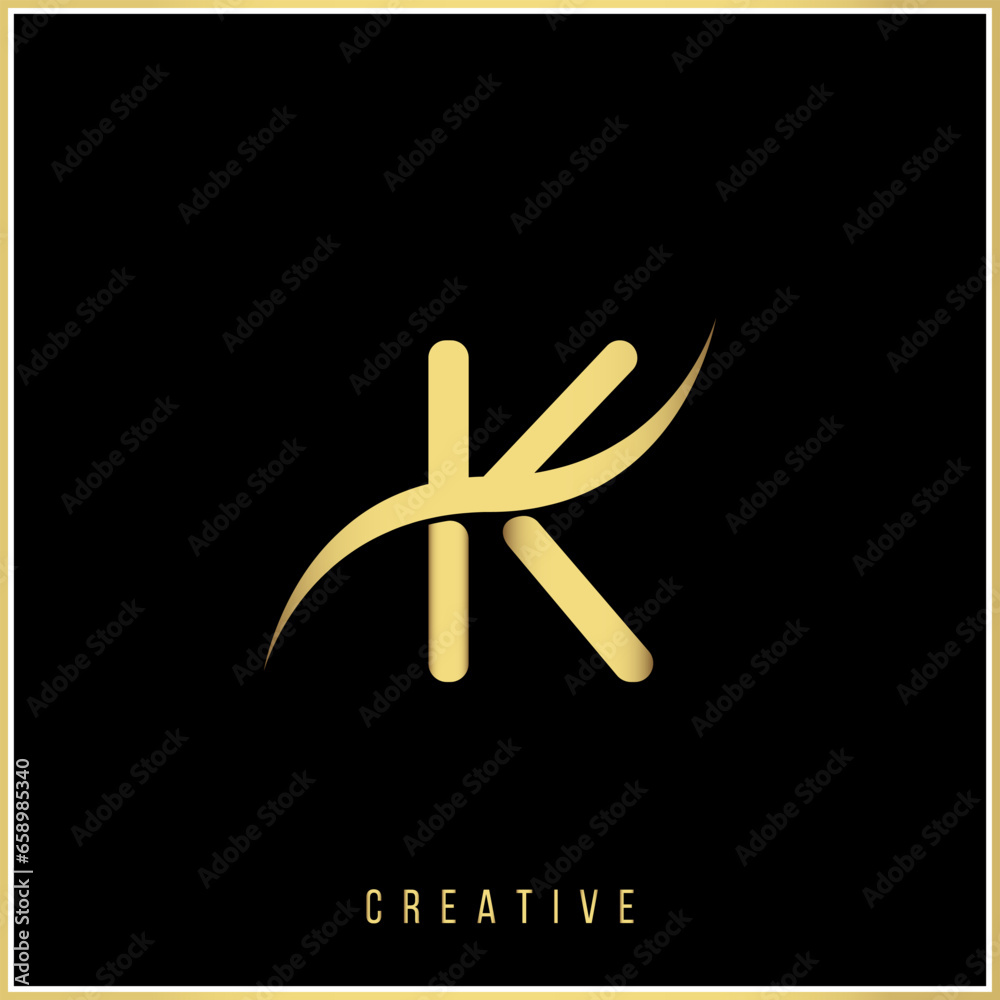 K Creative latter logo design Premium Vector letters Logo. Vector ...