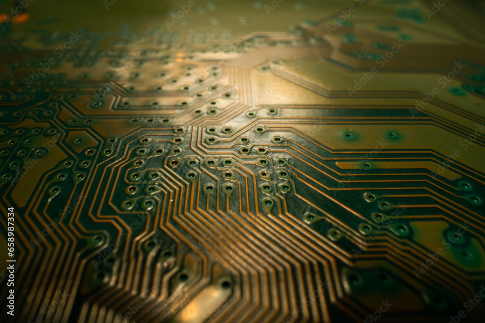 Electronic circuit board technology background. Electronic plate ...