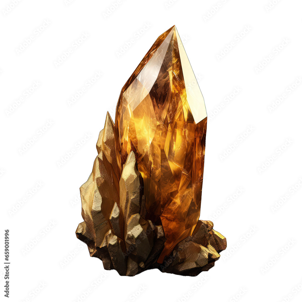 A detailed image displaying a golden stone mineral, polished and ...
