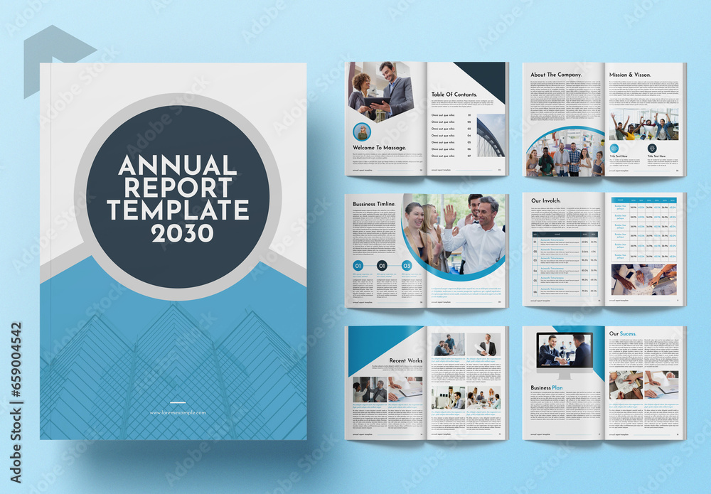 Annual Report Layout Stock Template | Adobe Stock
