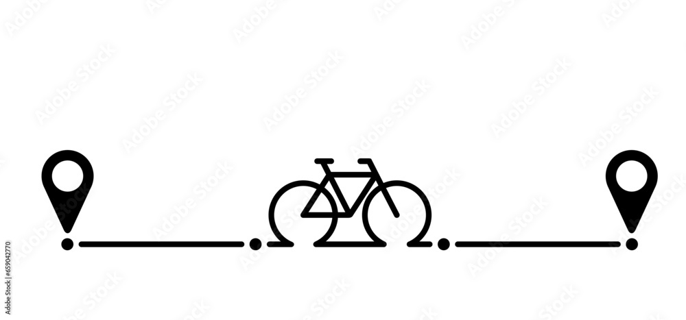 World bicycle day and pointers on way. Sport icon. Cyclist, cycling ...