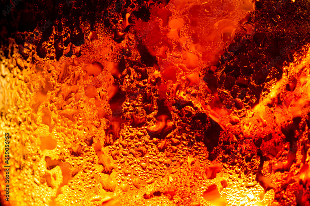 Macro cola drink texture,macro cola background,Background of cola with ...