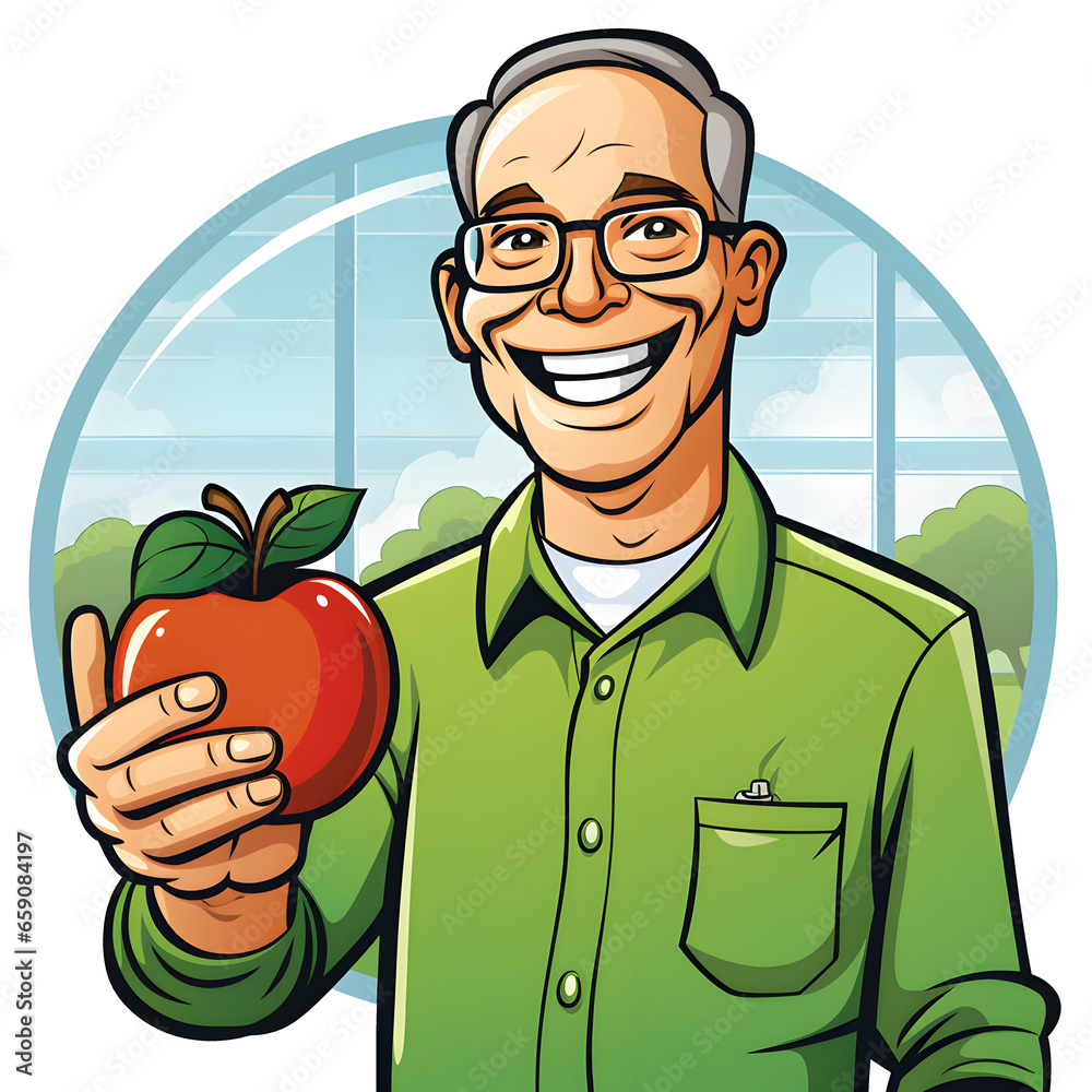 clipart of Apple (Teacher's gift), cartoon school clipart, transparent ...