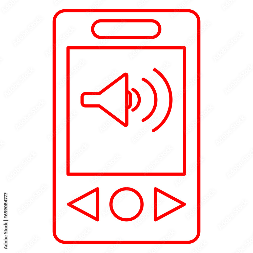 red sound volume icon 3, audio, sound, volume, music, vector, radio ...