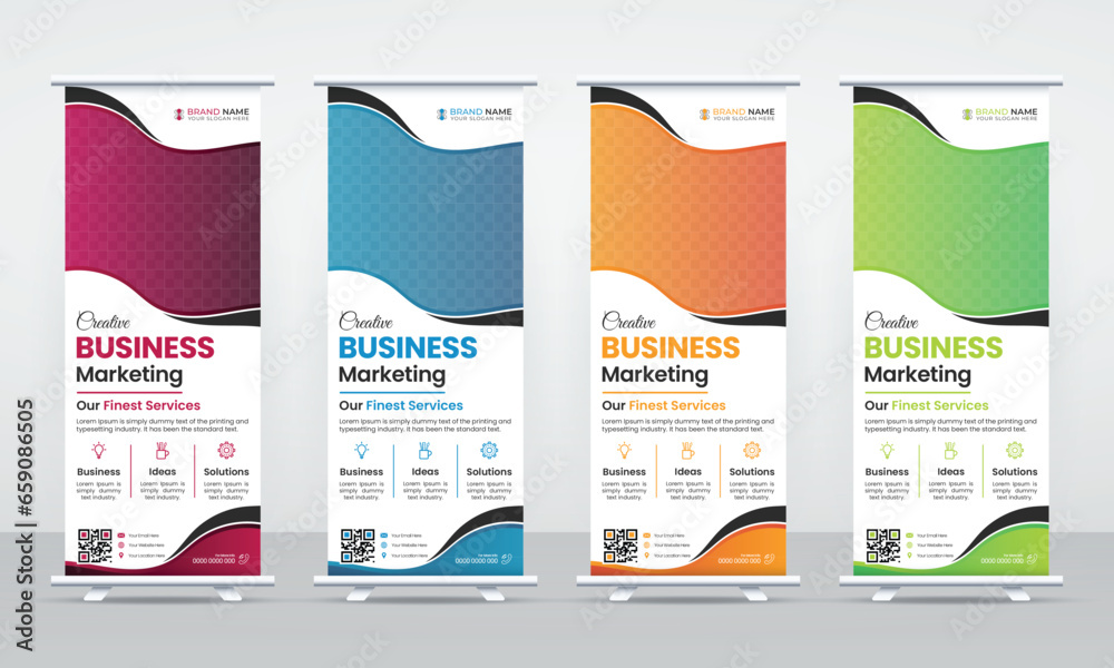 Corporate business promotional roll up pull up x banner standee signage ...