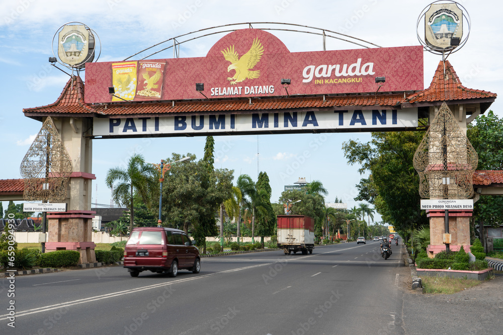 Pati, Indonesia - October 2023 : The gate to the city of Pati is ...