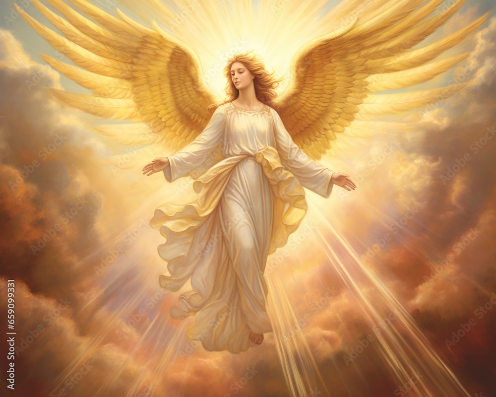 It depicts a concept of heaven that represents God's grace and love ...