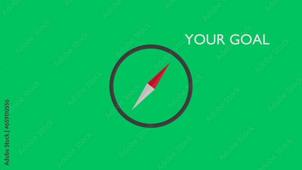 Minimalist 2D compass shows the right path to reach your goals, 4k ...