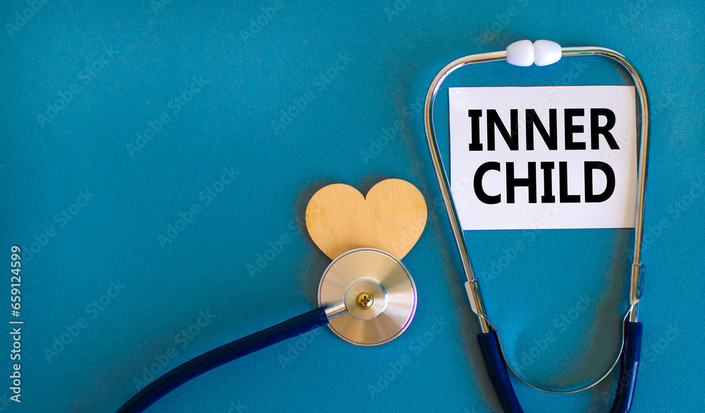 Inner child symbol. Concept words Inner child on beautiful white card ...