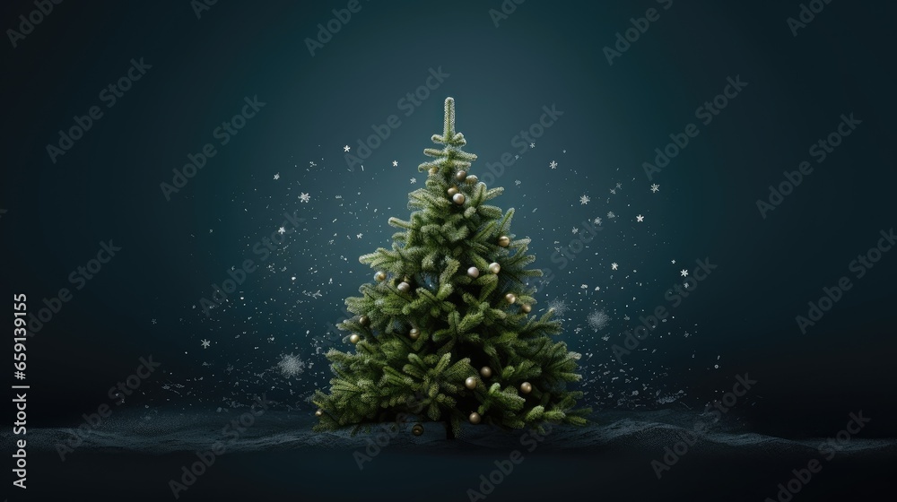 visually impactful winter layout with a Christmas tree concept using ...