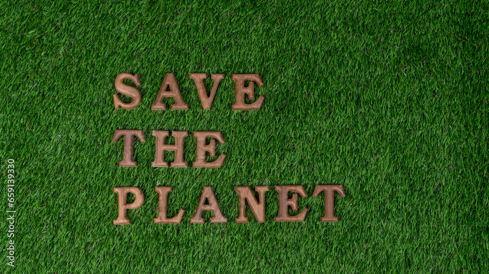 Eco awareness campaign for Earth day concept showcase message arranged ...