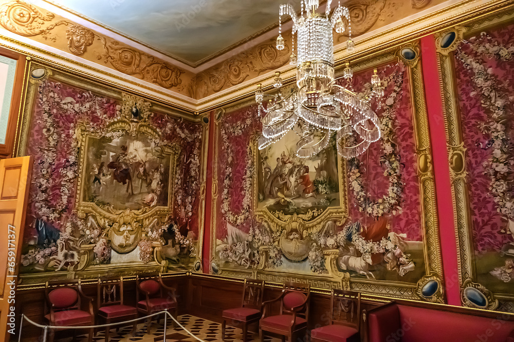 Impressive interior of 17th century Baroque Charlottenburg palace ...