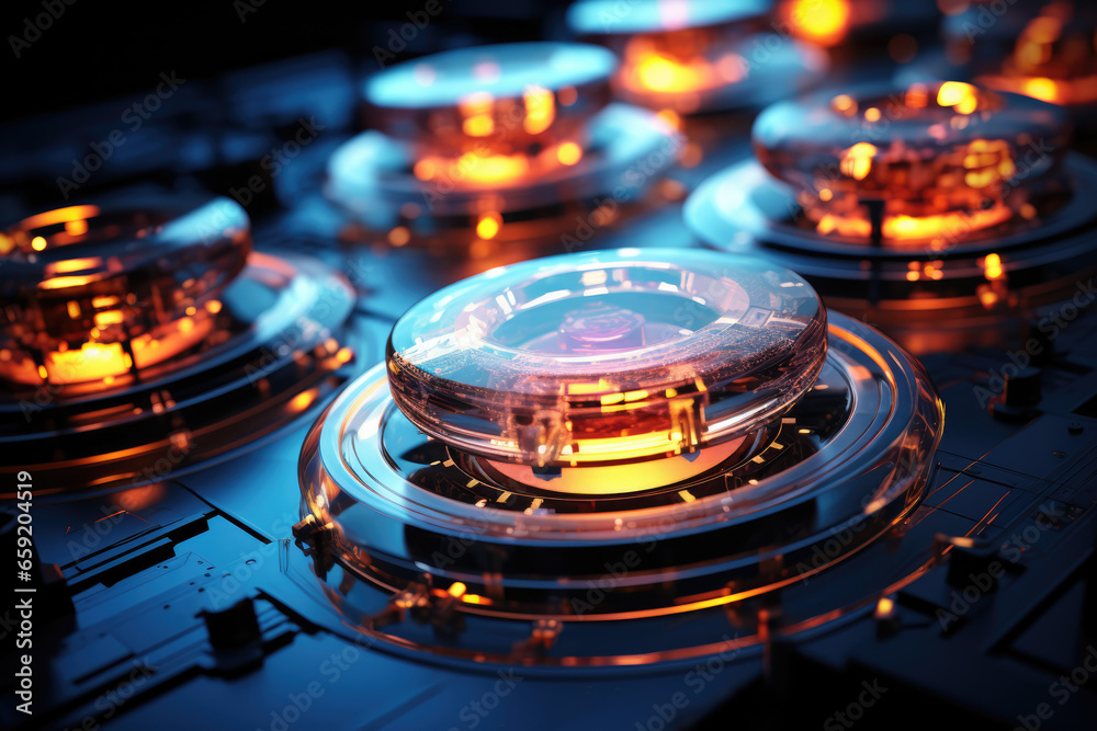 A pair of electrically charged conductors generating a magnetic field ...