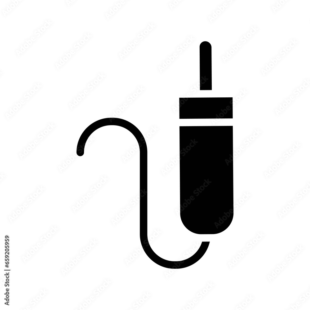 Sound cable, audio plug, cord icon vector image.Suitable for use on web ...