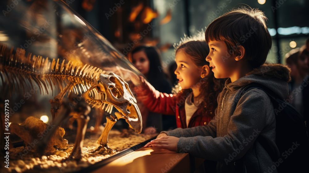 Generative AI, children, schoolchildren on an excursion to the ...