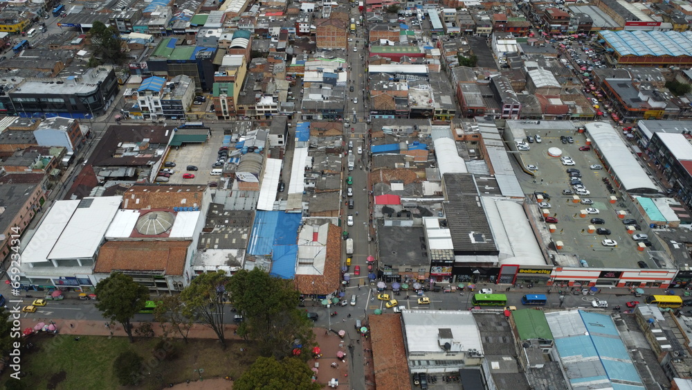 Fotos aereas del barrio fontibon en bogota, ciudad de los andes Stock ...