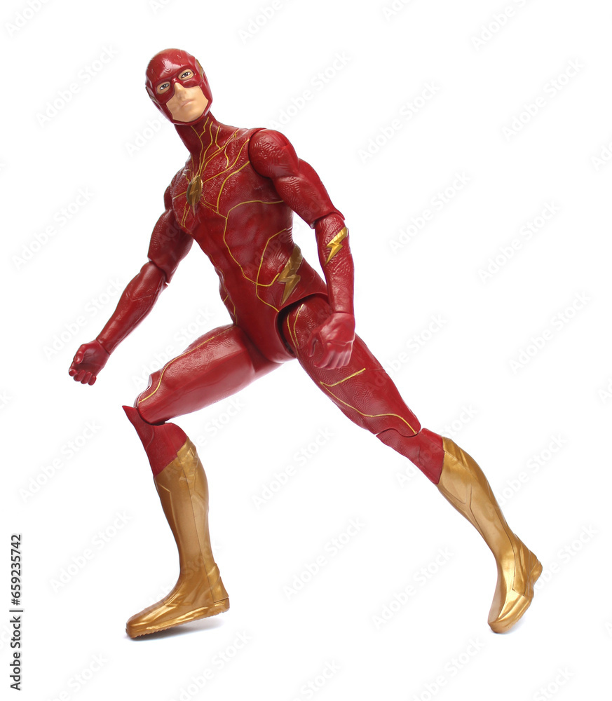 Flash character: DC Comics superhero. Original toy from the Flash movie ...