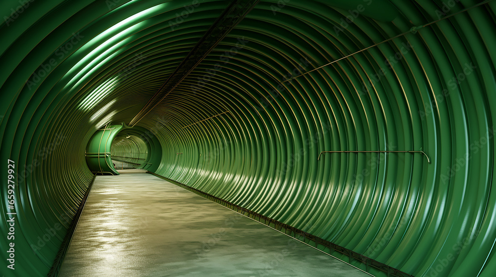 The shape duct shaft has a green greenhouse and compliance with the ESG ...