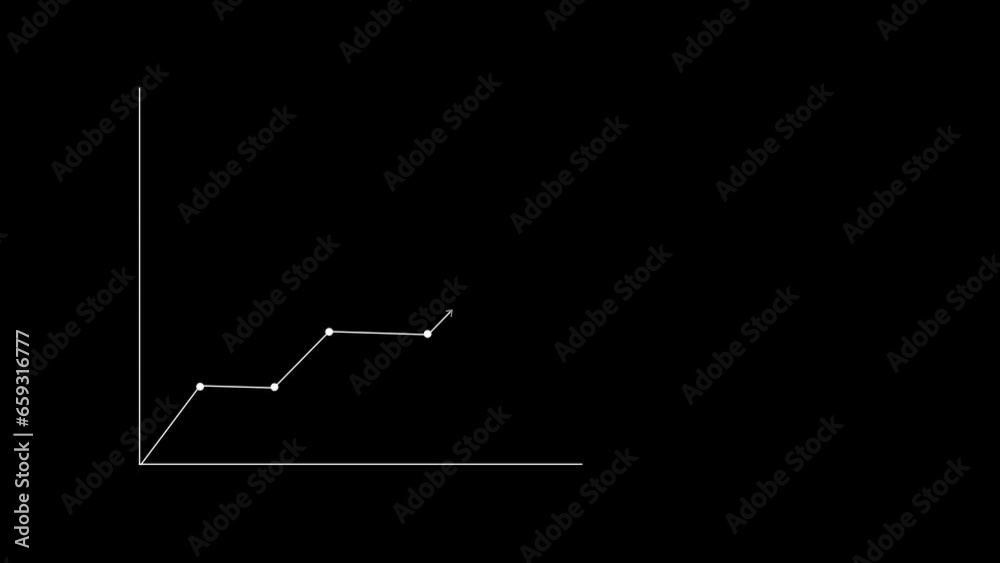 Growing arrow graph symbol animation. blue arrowhead going up animated ...