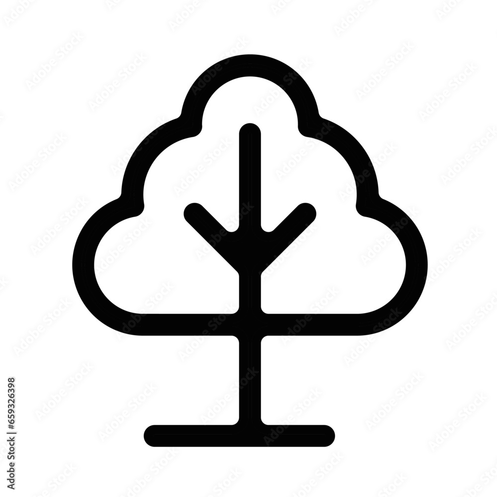 arbre plant couleur pictogramme icones bouton picto nature bold Stock ...