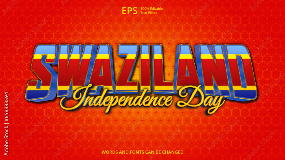 swaziland editable text effect with swaziland flag pattern suitable for ...