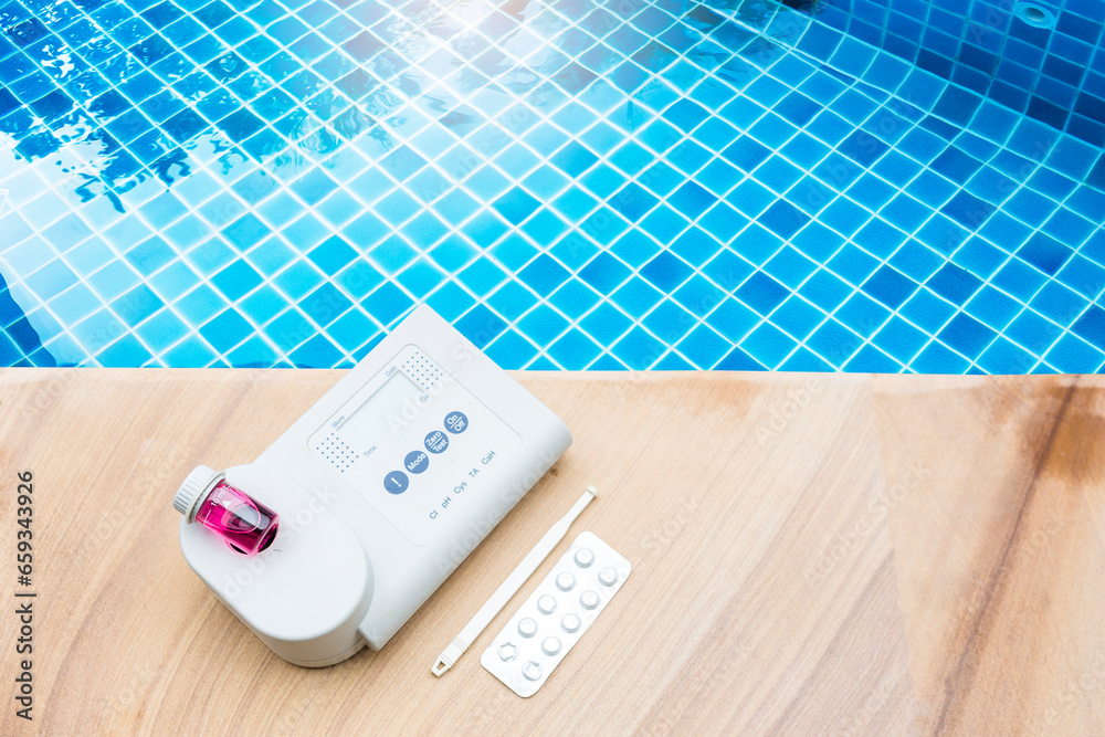 Quality water analysis tool, measure chlorine and pH, pH testing with ...