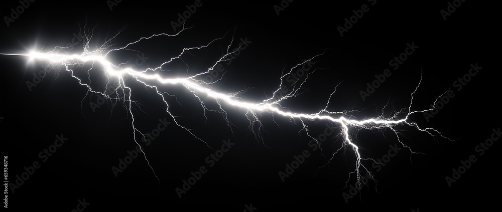 Panorama Dark cloud at evening sky with thunder bolt. Heavy storm ...