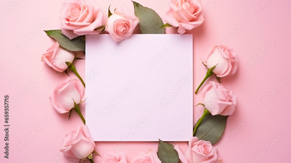 Square border frame made of rose flower Stock Photo | Adobe Stock