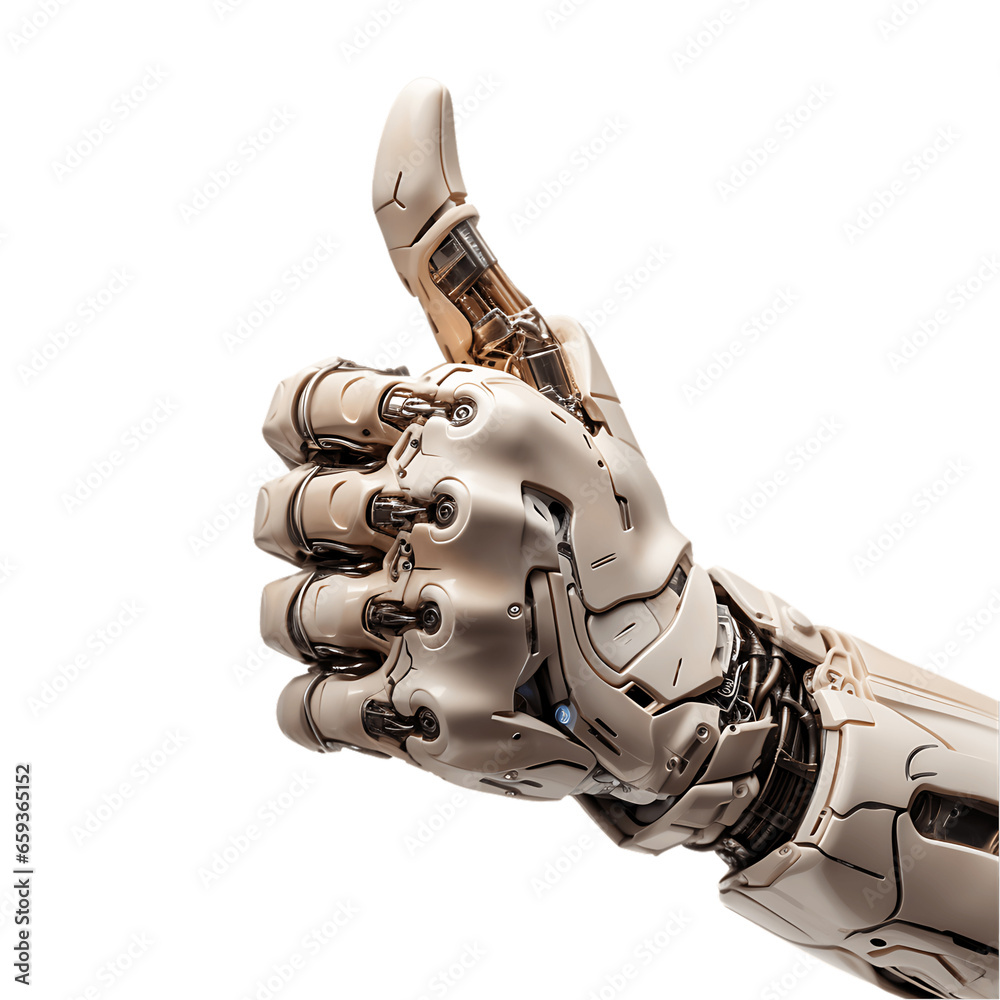 Robot Hand Thumbs Up Isolated on Transparent or White Background, PNG ...