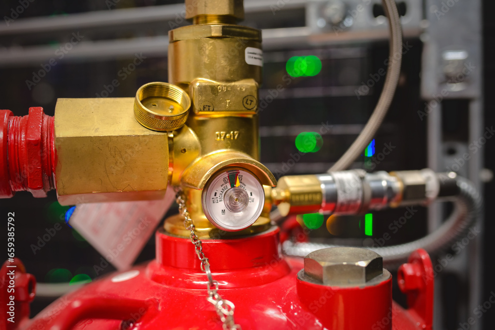 Clean agent fire suppression system used in data centers, backup ...