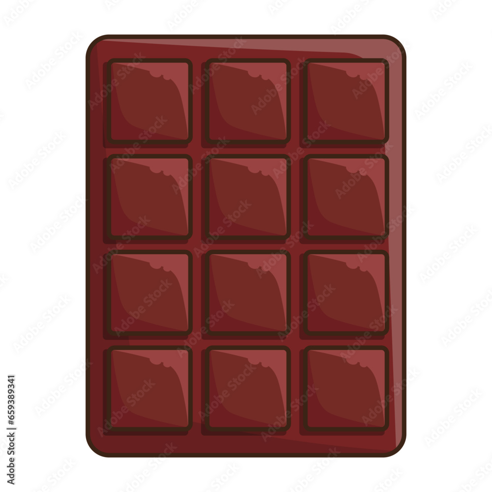 chocolate bar cartoon isolated vector illustration for food graphic ...