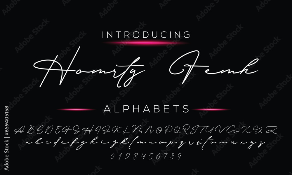 Hand drawn vector alphabet. Script font. Isolated letters written with marker, ink. Calligraphy ...
