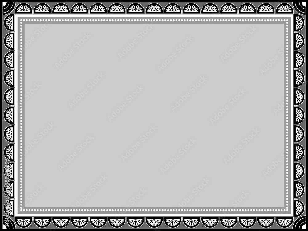 Border graphics on grey background for cover design, certificate design ...
