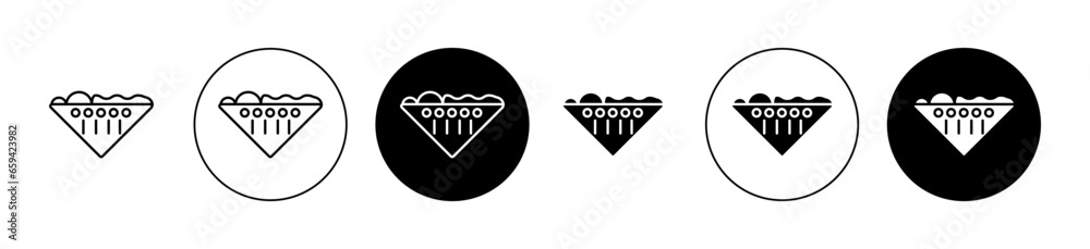 Sandwich icon set. Lunch triangle bread symbol for apps and websites ...