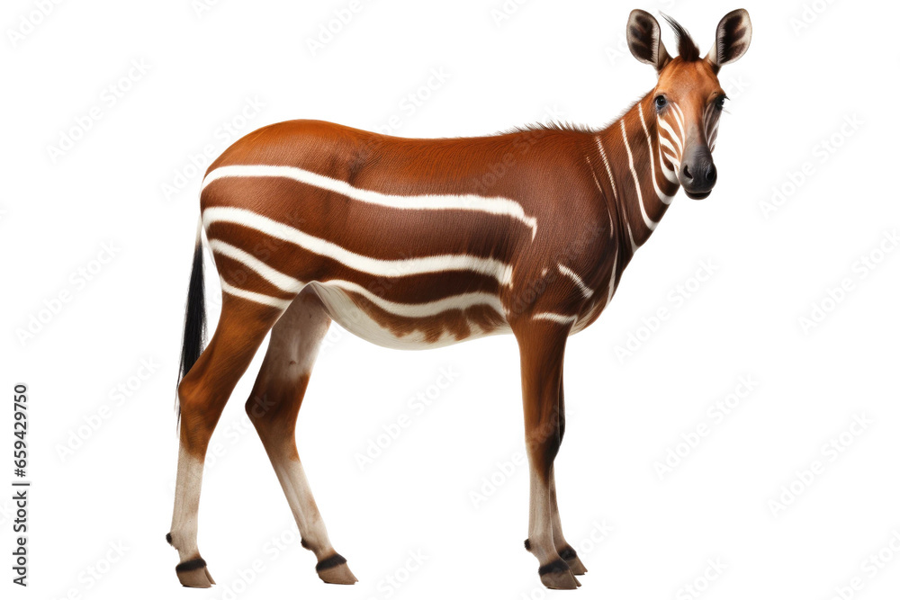 Okapi isolated on transparent background, Generative Ai Stock Photo ...