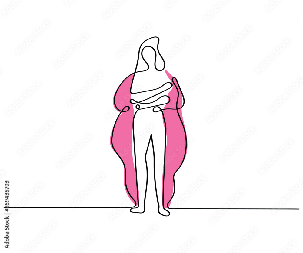 line art concept of eating disorder. Bulimia Nervosa art. Stock Vector ...