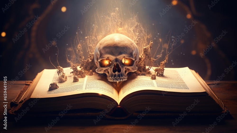 Powerful necromancy books and ancient texts about occultism and ...