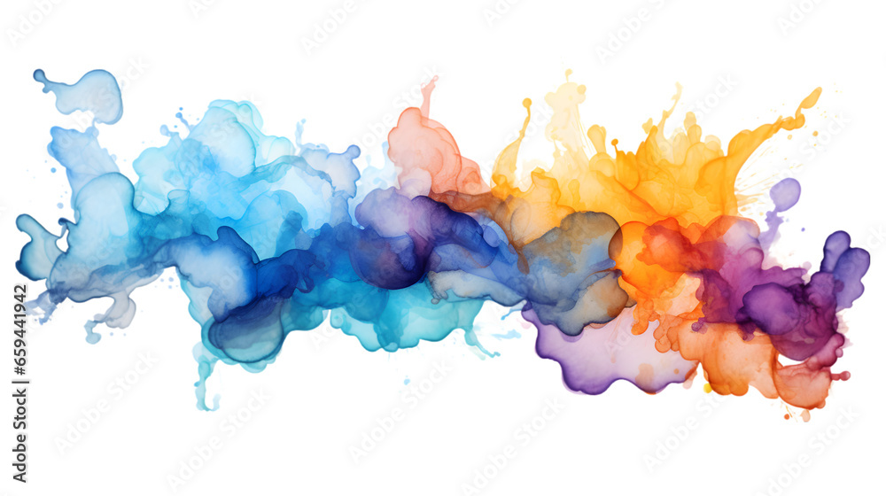watercolor spill isolated on transparent background Stock Illustration ...