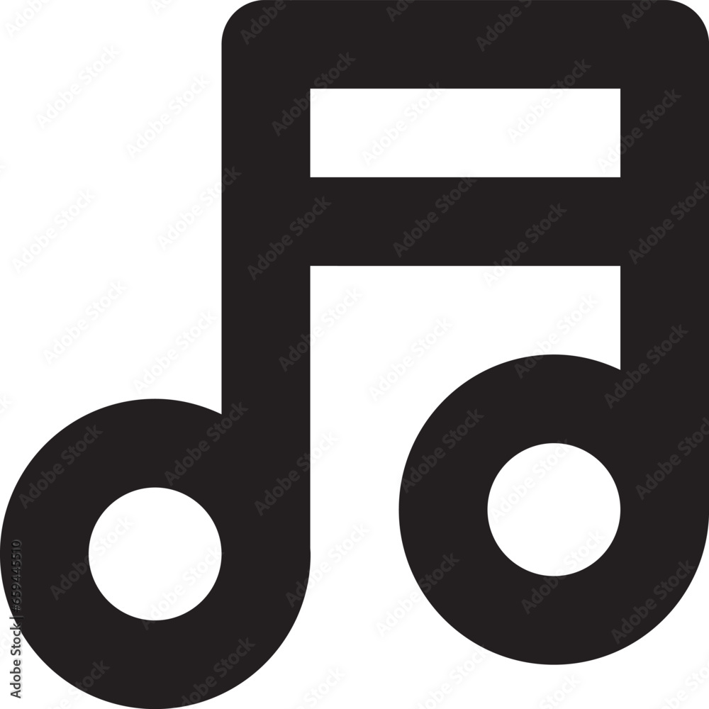 music note simple icon for button ui interface Stock Vector | Adobe Stock