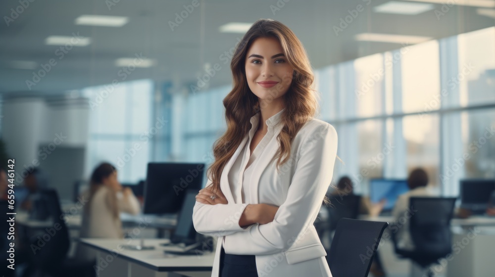 Leader businesswoman in a modern office, Woman Entrepreneur, Female CEO ...