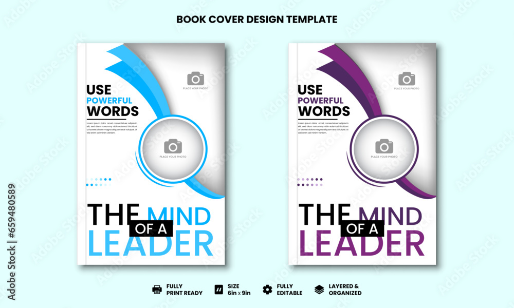 Blue And Purple Curve Vector Business Proposal Leaflet Brochure Flyer